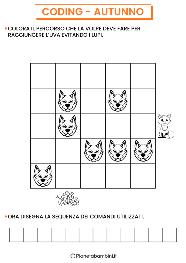 Schede di Coding sull'Autunno | PianetaBambini.it