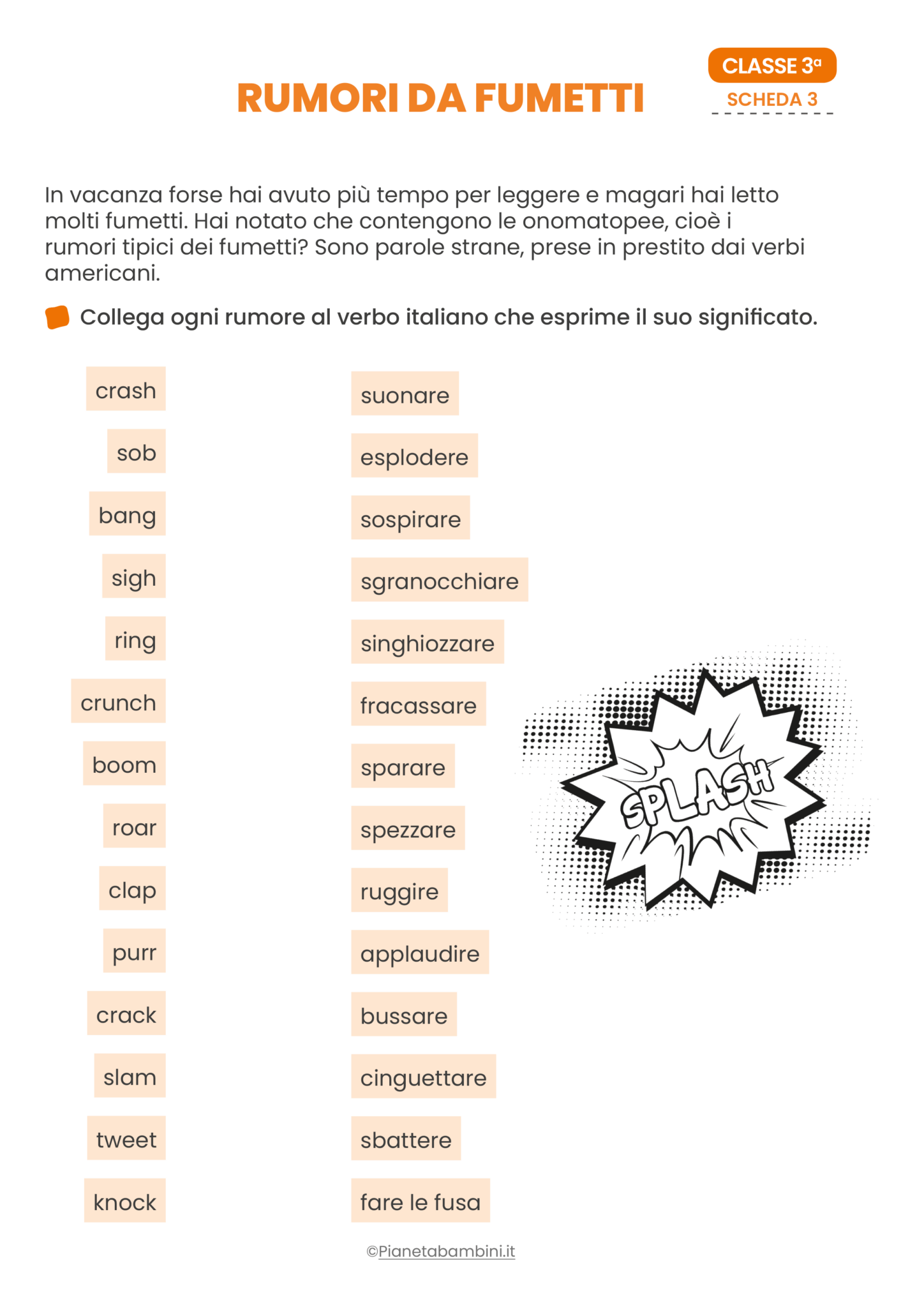 Schede di Accoglienza per la Classe Terza | PianetaBambini.it
