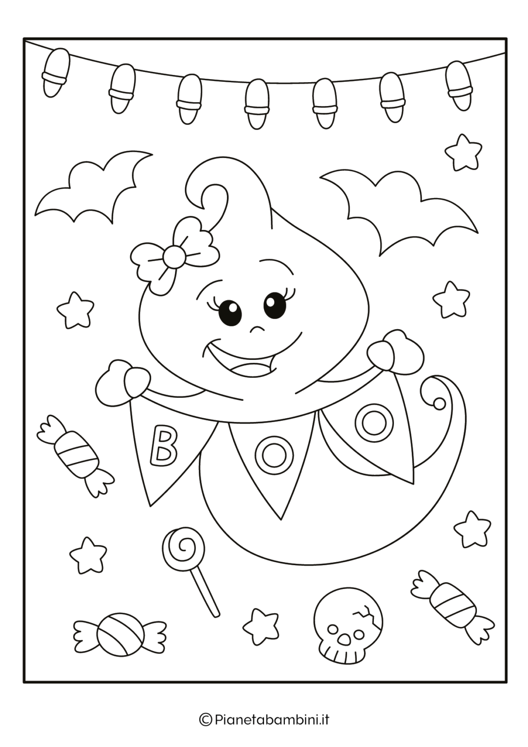 60 Disegni di Fantasmi da Colorare | PianetaBambini.it