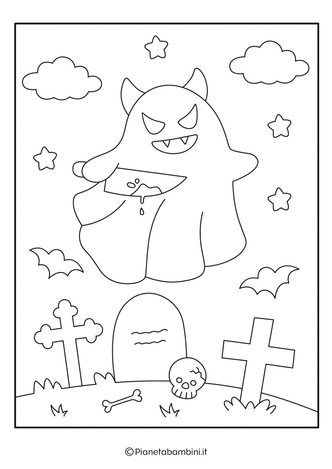 48 Disegni di Fantasmi da Colorare | PianetaBambini.it