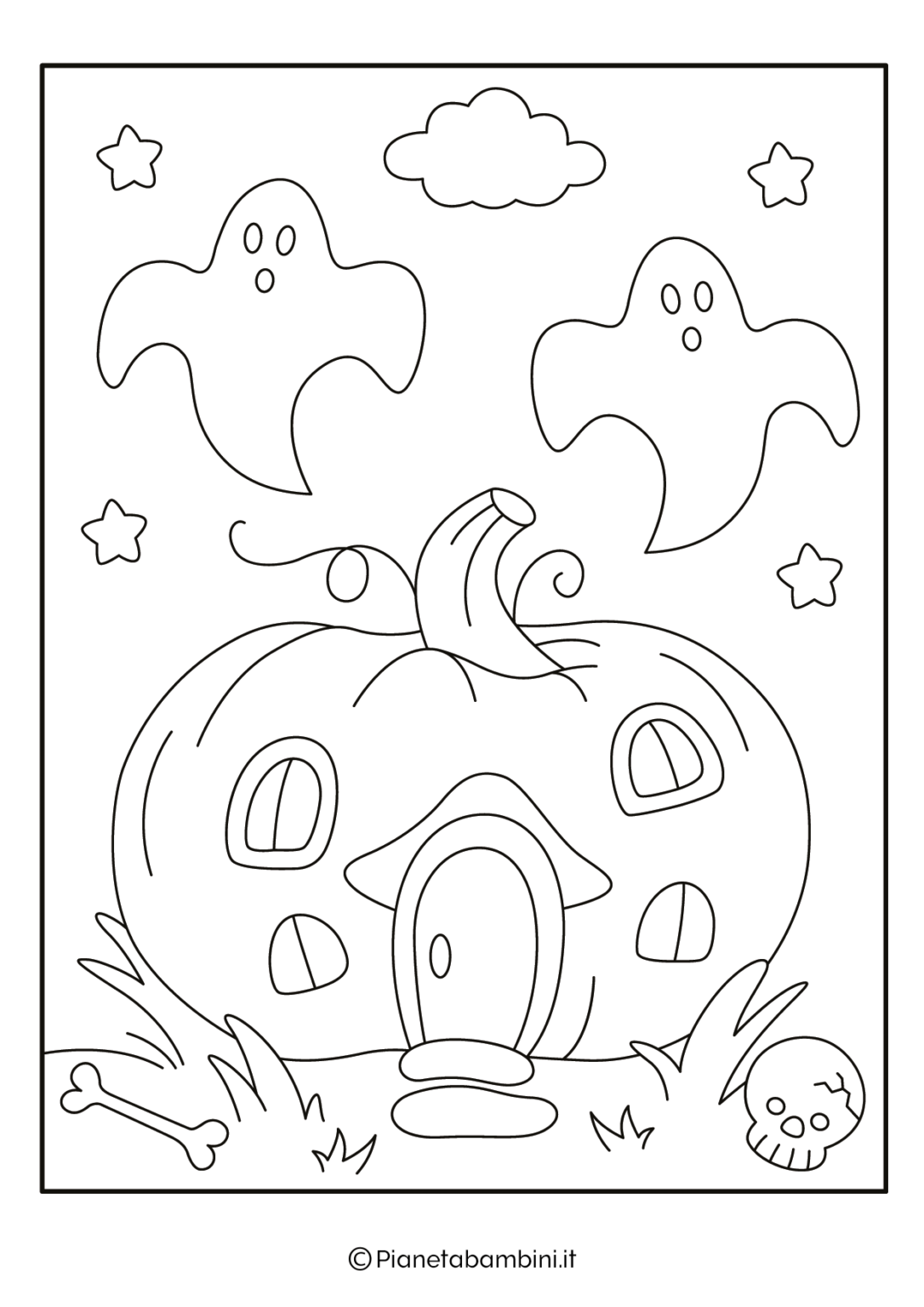 48 Disegni di Fantasmi da Colorare | PianetaBambini.it