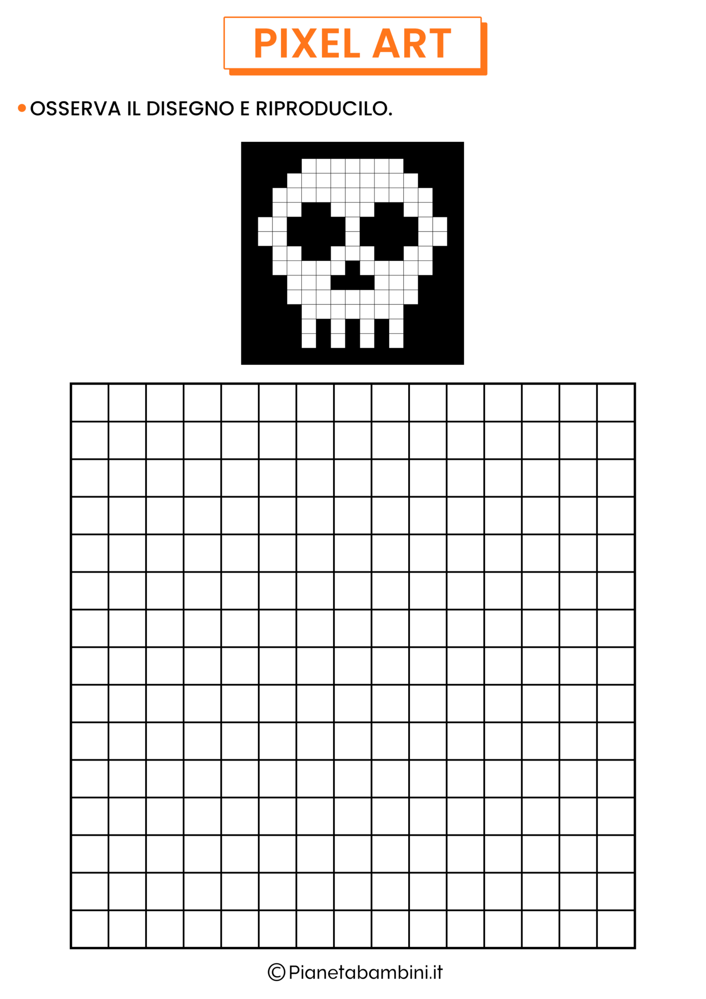 Pixel Art su Halloween per la Scuola Primaria | PianetaBambini.it