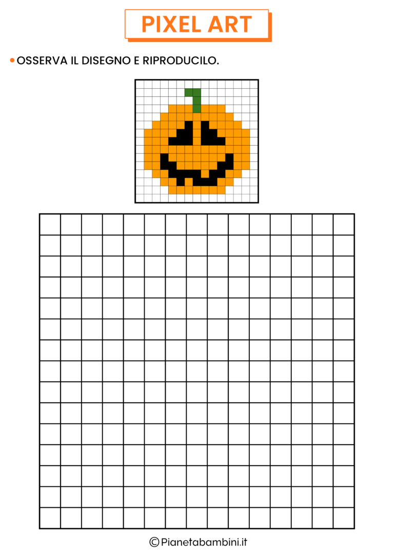 Pixel Art su Halloween per la Scuola Primaria | PianetaBambini.it