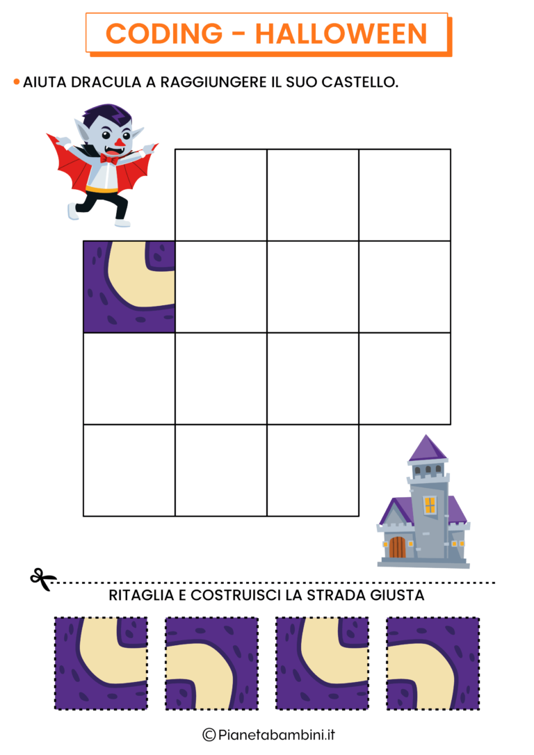 Schede di Coding su Halloween | PianetaBambini.it