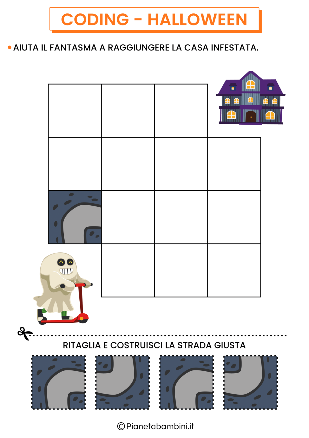 Schede di Coding su Halloween | PianetaBambini.it