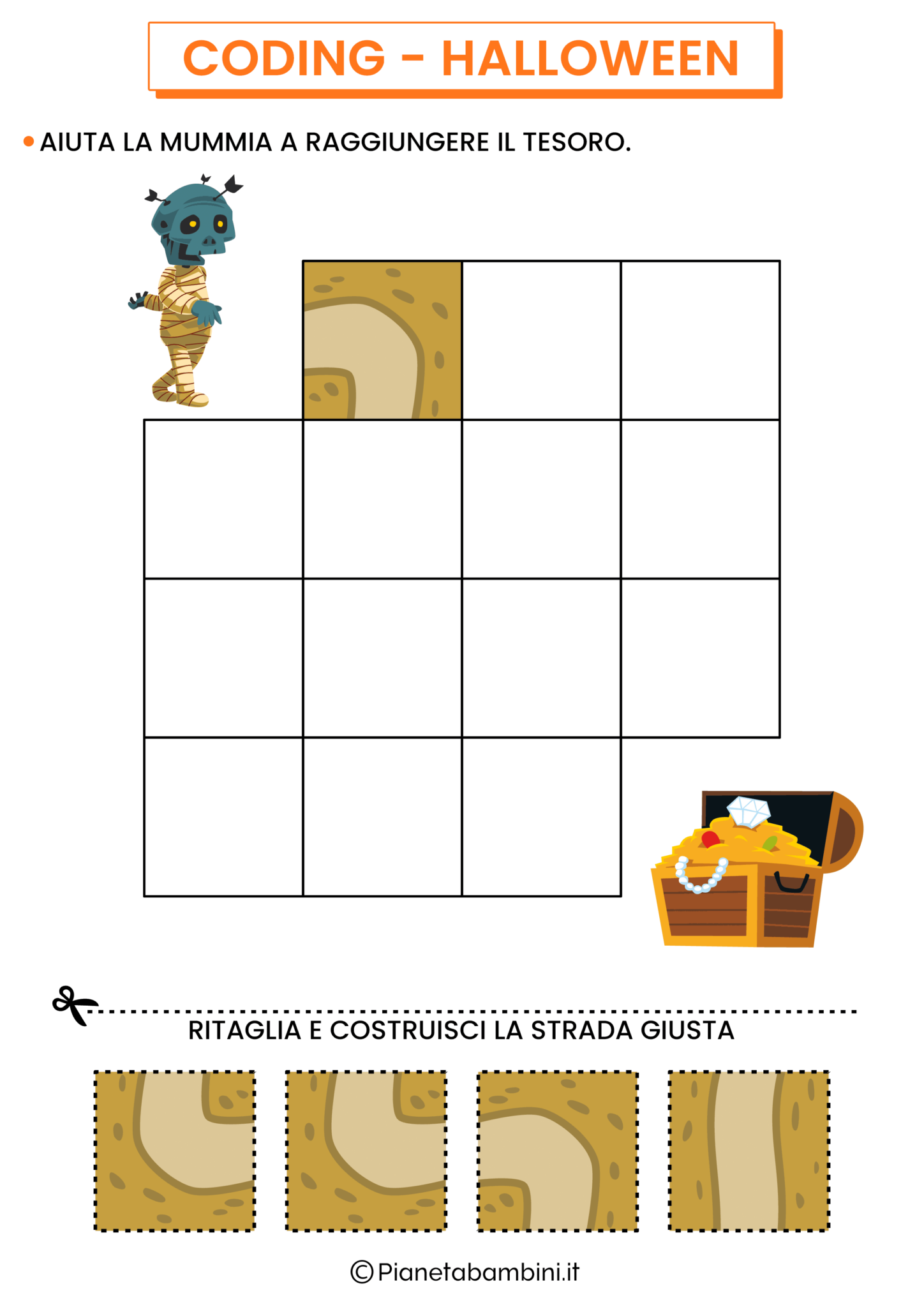 Schede di Coding su Halloween | PianetaBambini.it
