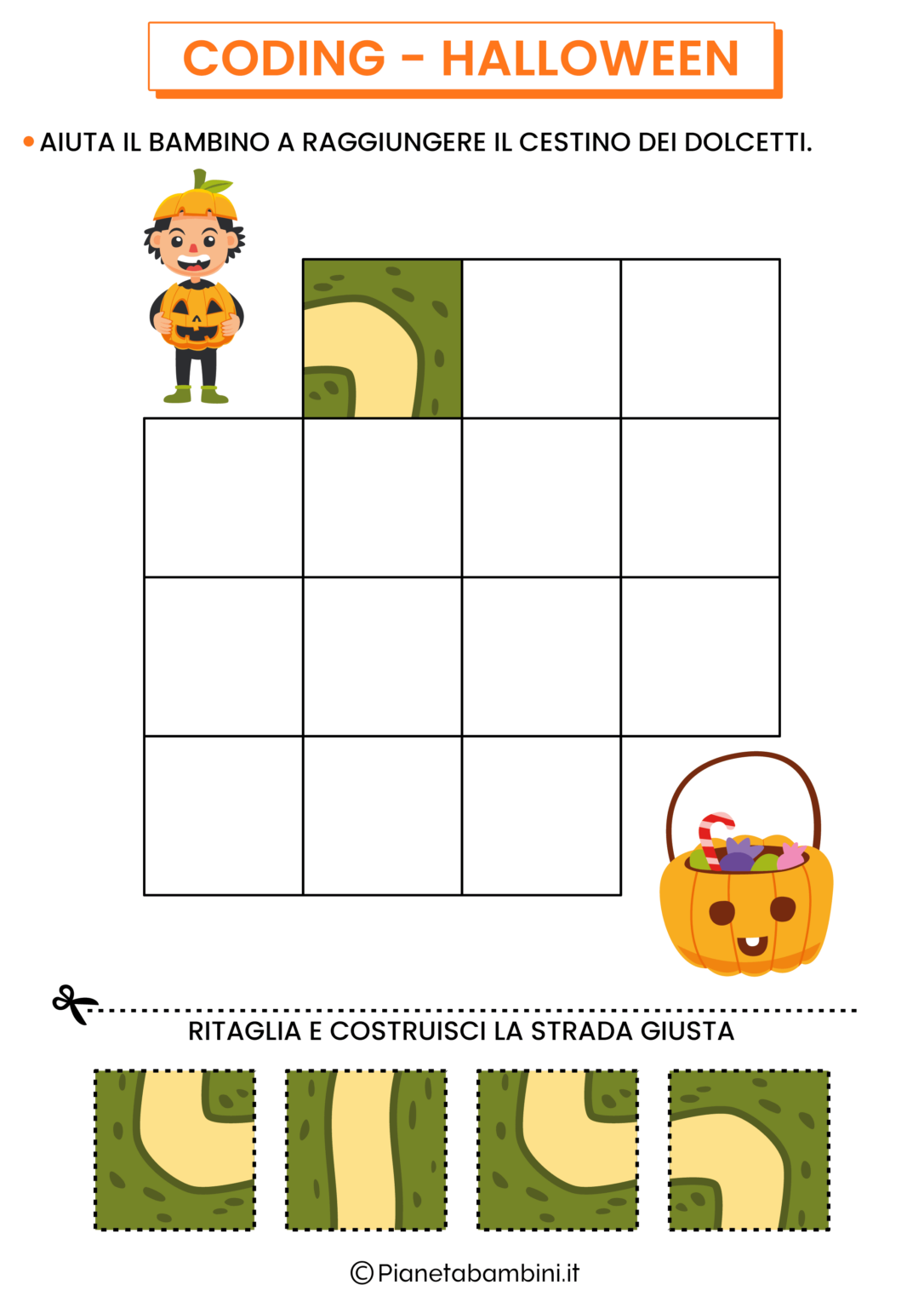 Schede di Coding su Halloween | PianetaBambini.it