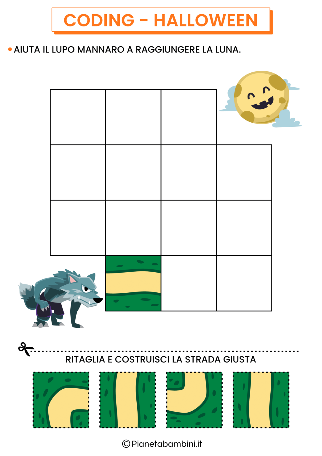Schede di Coding su Halloween | PianetaBambini.it