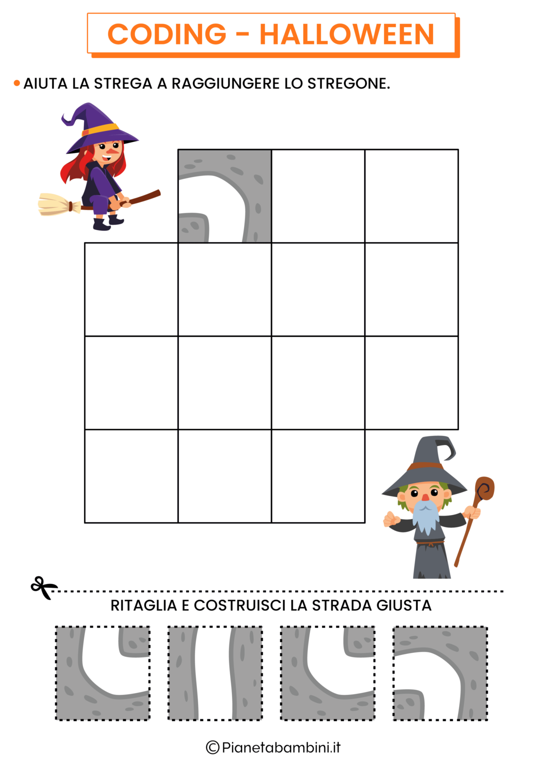 Schede di Coding su Halloween | PianetaBambini.it