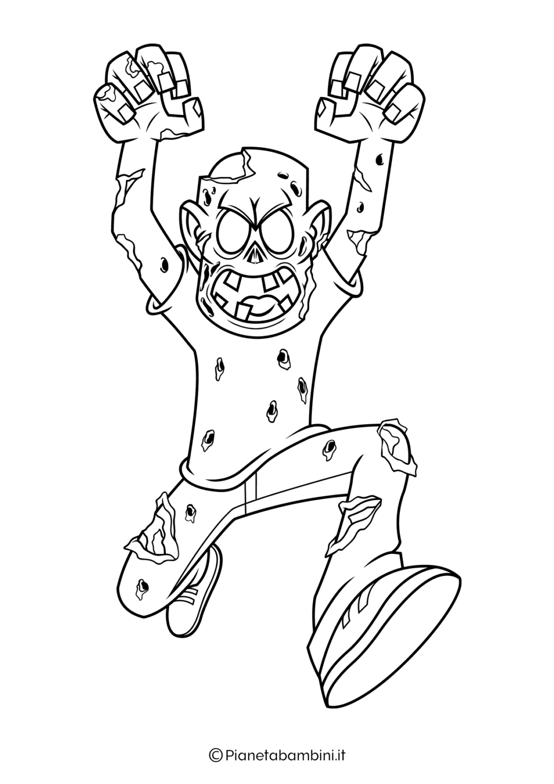 45 Disegni di Zombie da Colorare | PianetaBambini.it