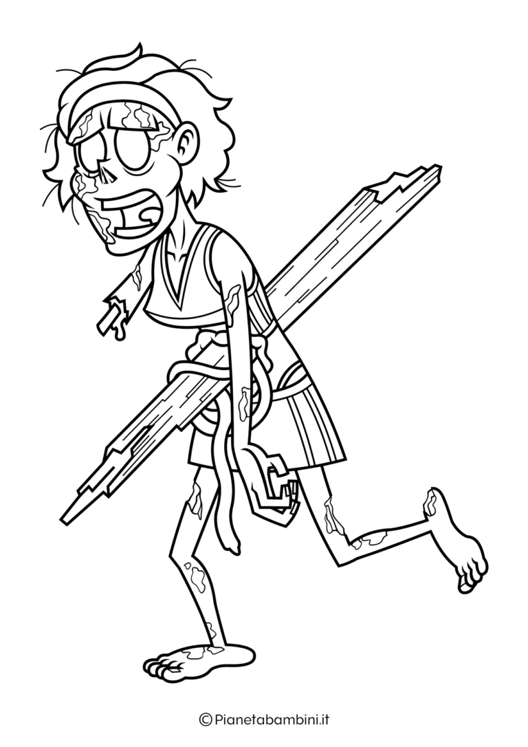 45 Disegni di Zombie da Colorare | PianetaBambini.it