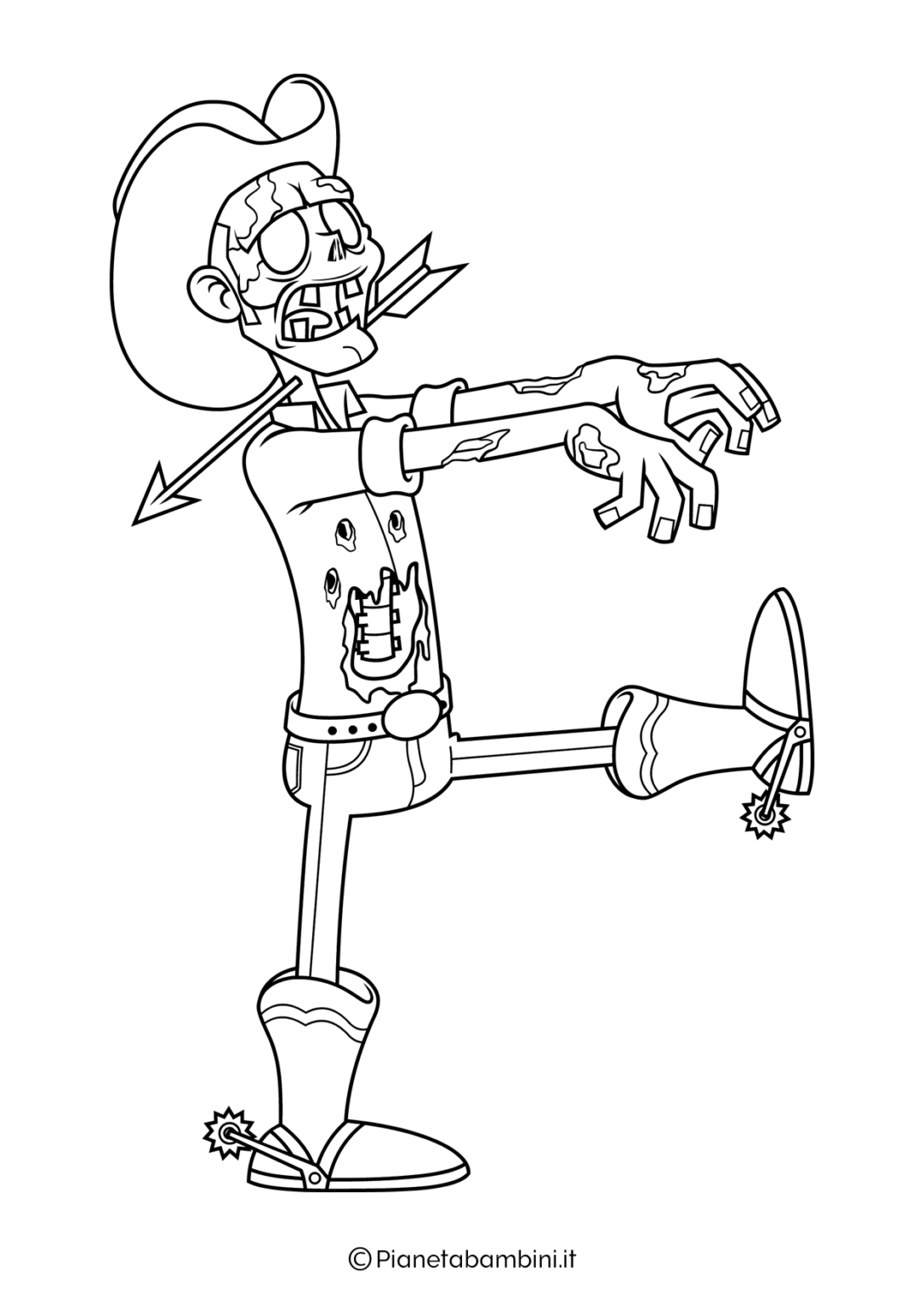 45 Disegni di Zombie da Colorare | PianetaBambini.it