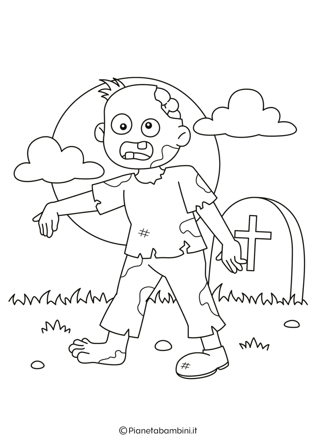 45 Disegni di Zombie da Colorare | PianetaBambini.it