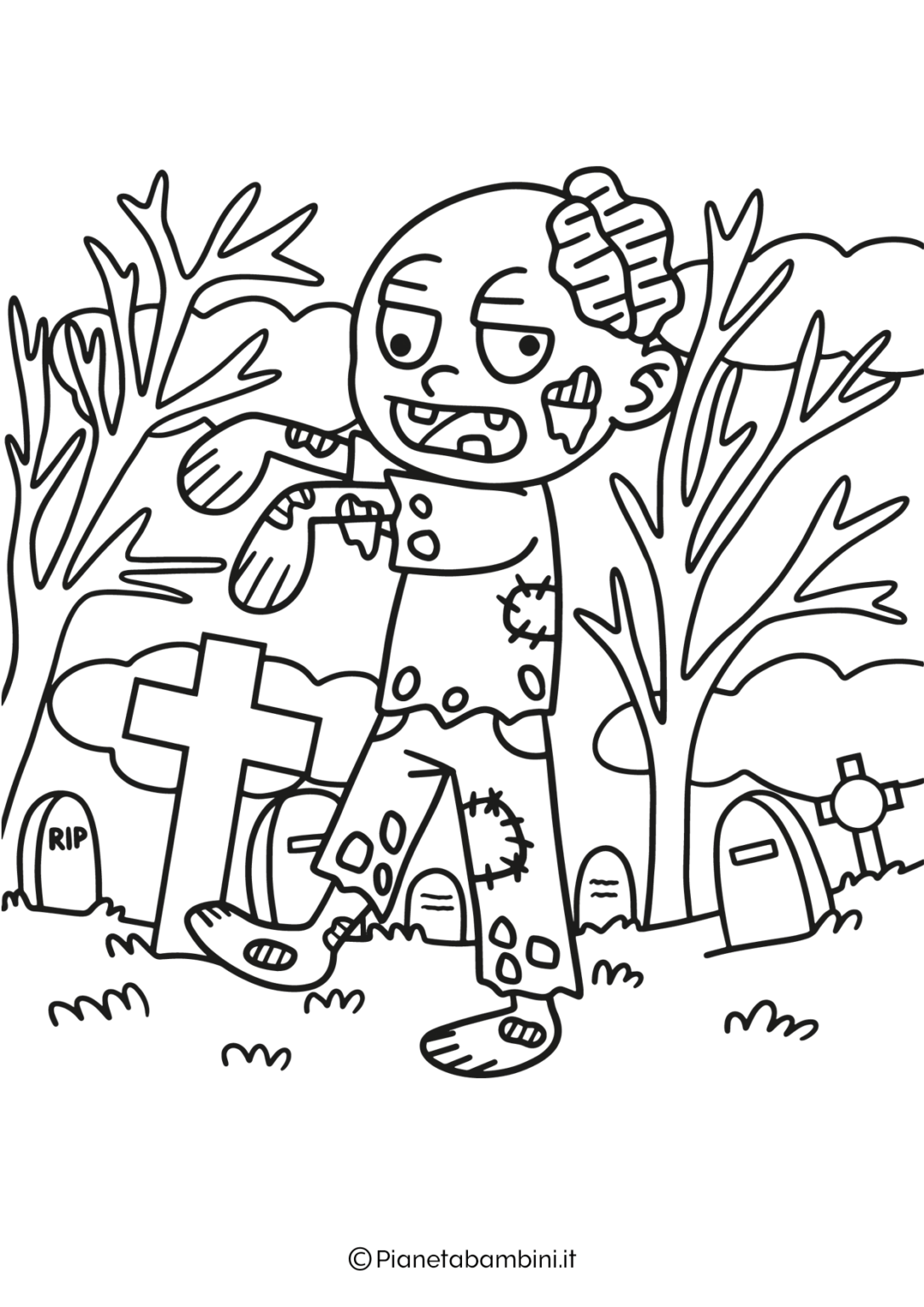 45 Disegni di Zombie da Colorare | PianetaBambini.it