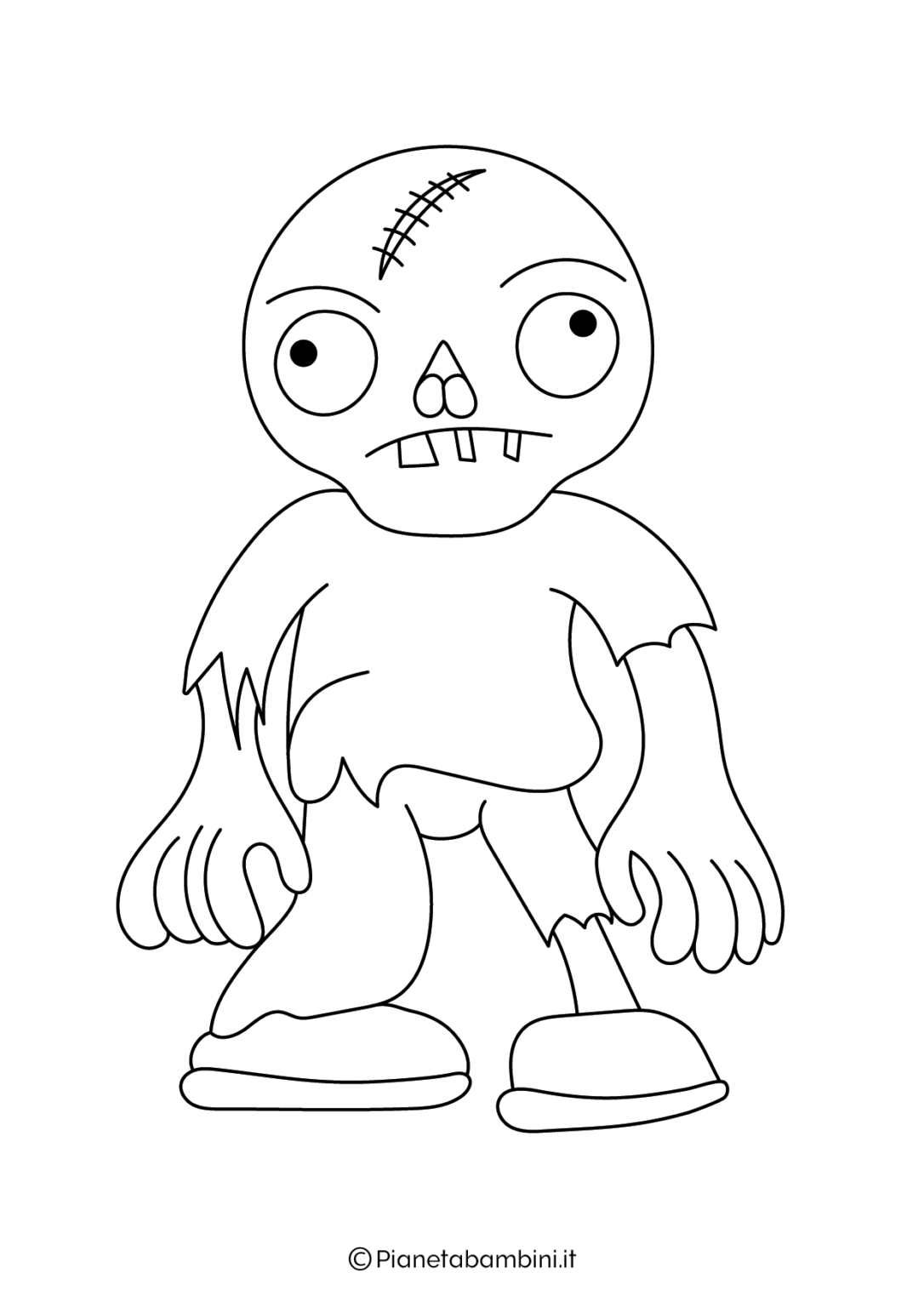 45 Disegni di Zombie da Colorare | PianetaBambini.it