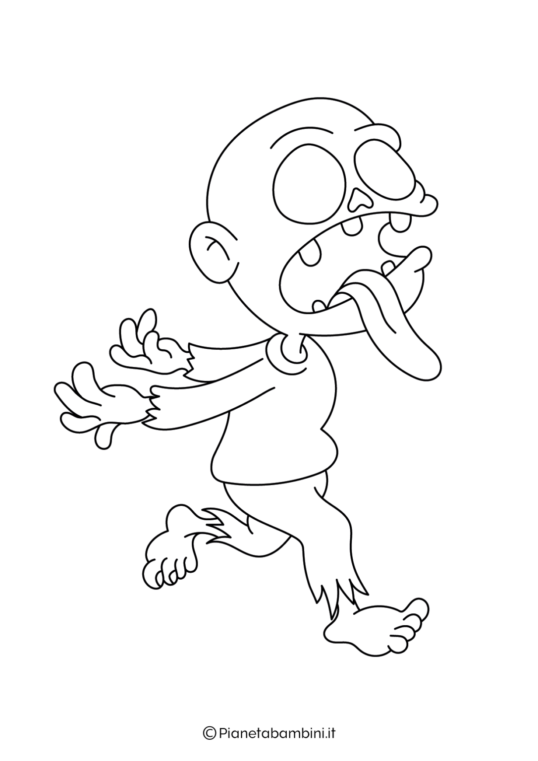 45 Disegni di Zombie da Colorare | PianetaBambini.it