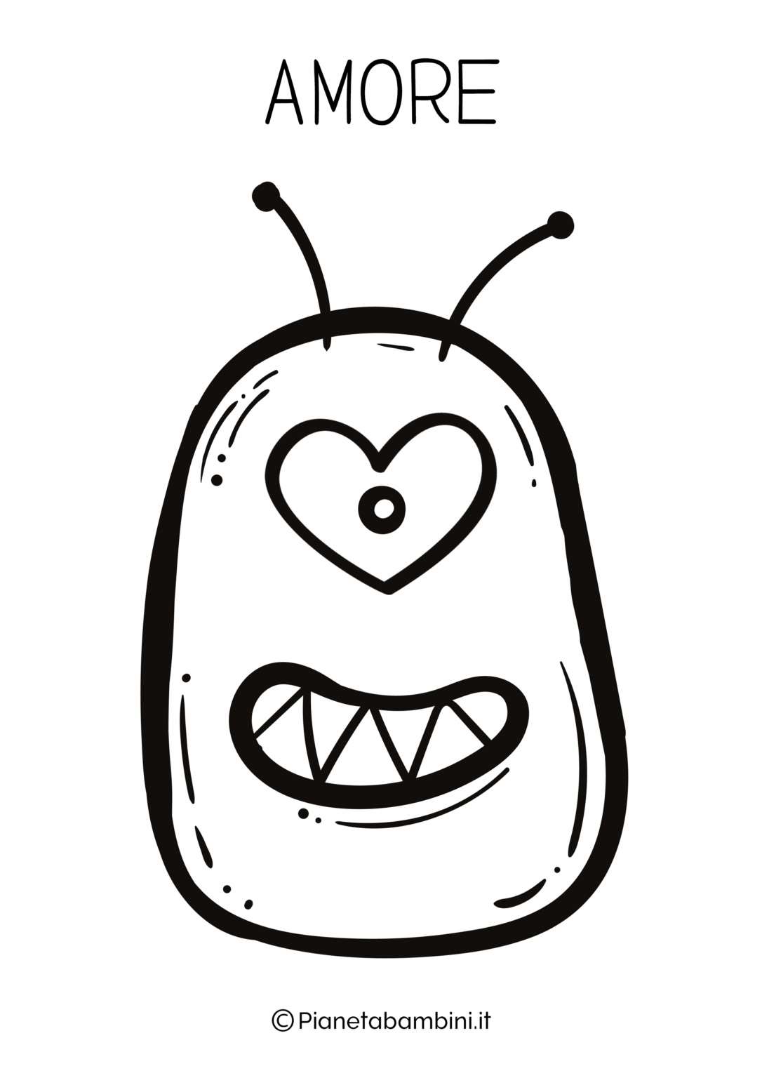 Il Mostro delle Emozioni da Colorare | PianetaBambini.it