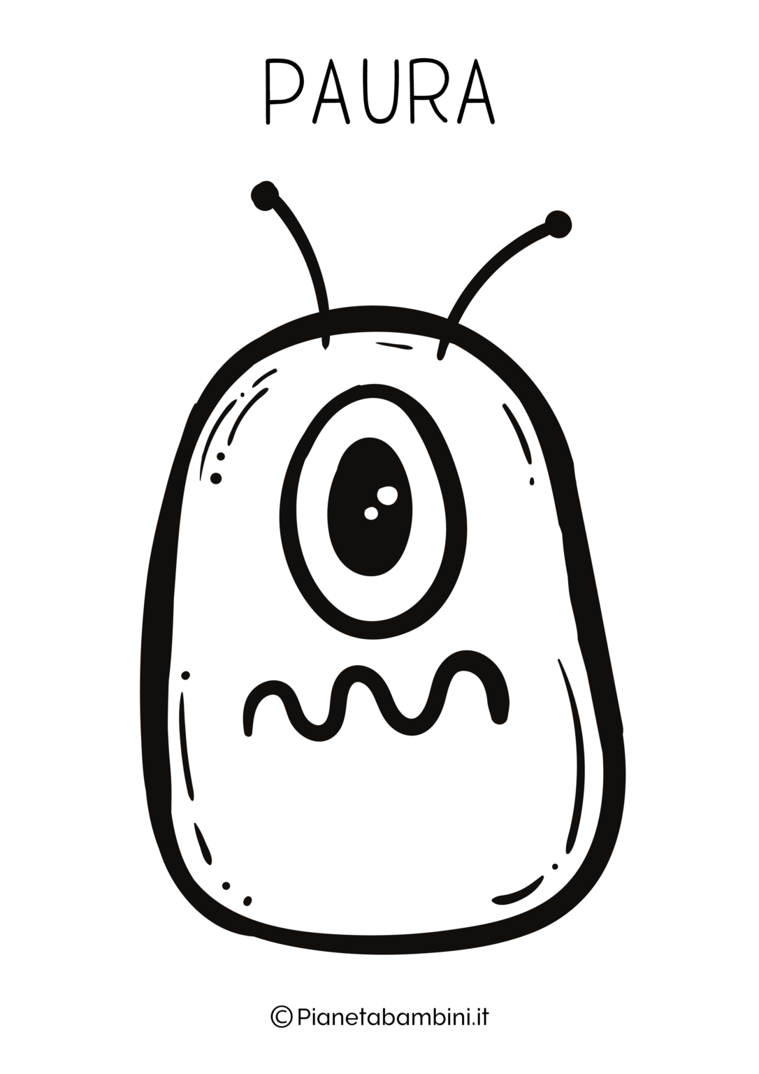 Il Mostro delle Emozioni da Colorare | PianetaBambini.it