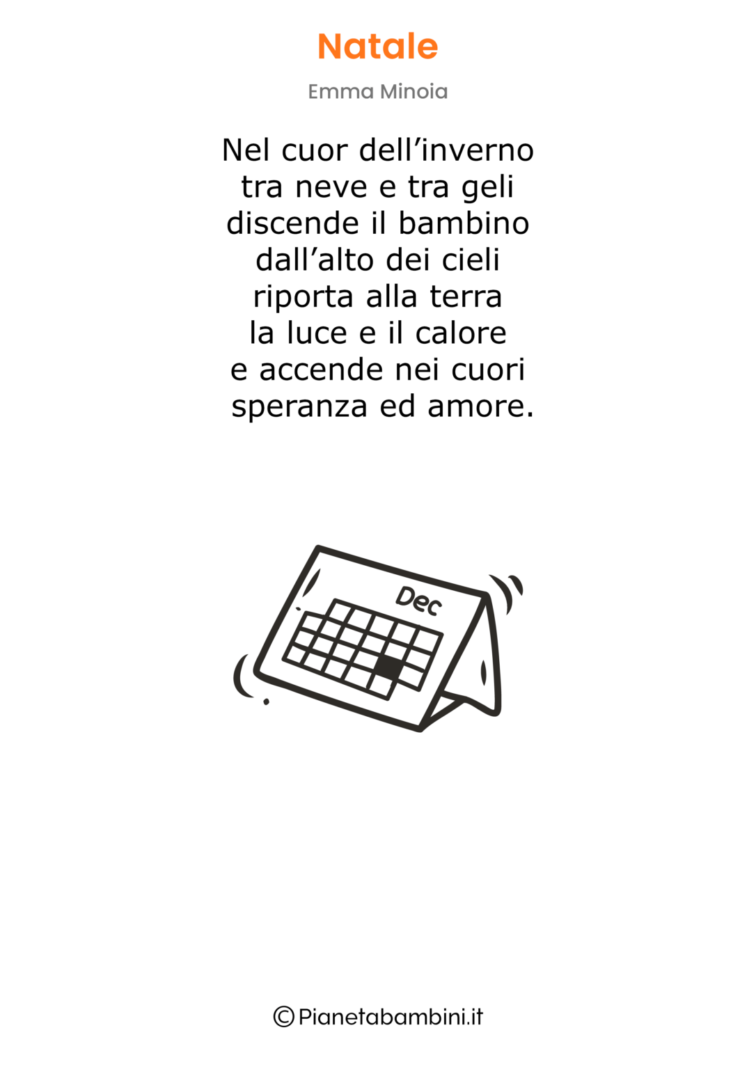 25 Poesie di Natale Brevi | PianetaBambini.it