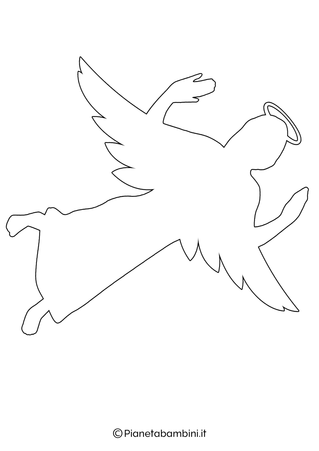 Angeli Ritagliare Sagome Stampare Pianetabambini Angelo Sagoma Sketch ...