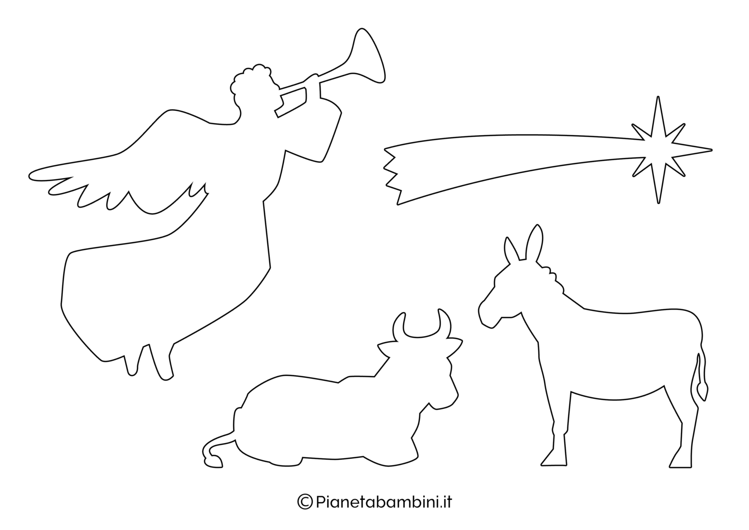42 Sagome del Presepe da Stampare e Ritagliare | PianetaBambini.it