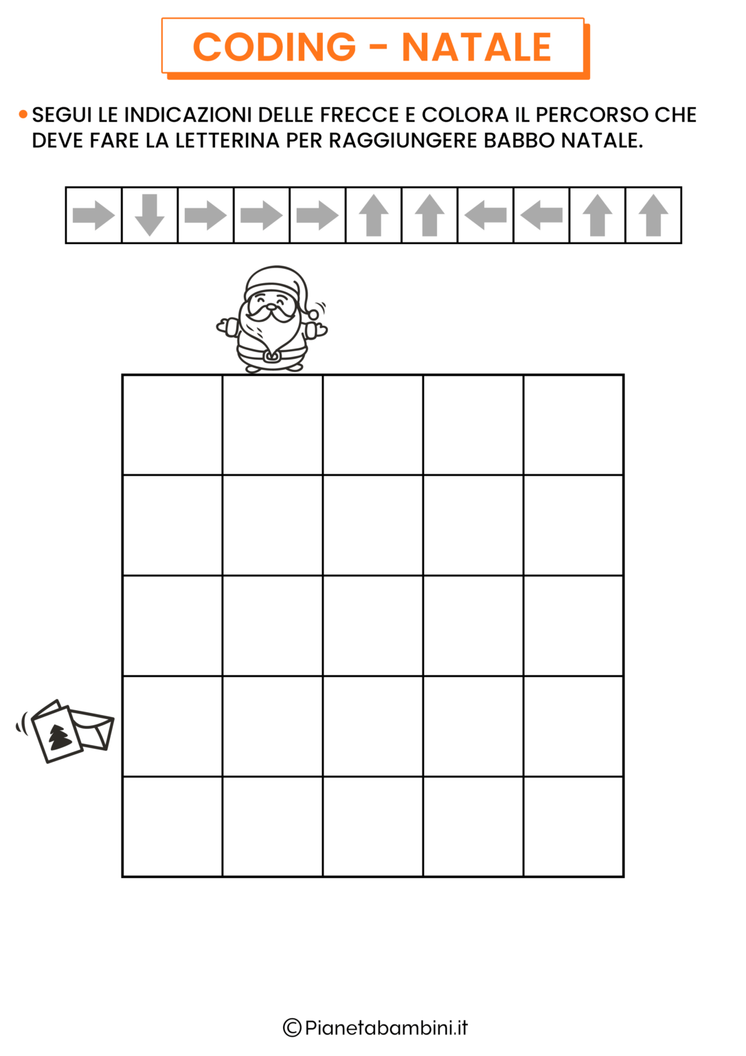 Schede di Coding sul Natale | PianetaBambini.it