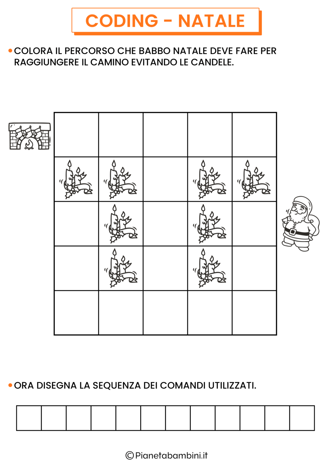 Schede di Coding sul Natale | PianetaBambini.it