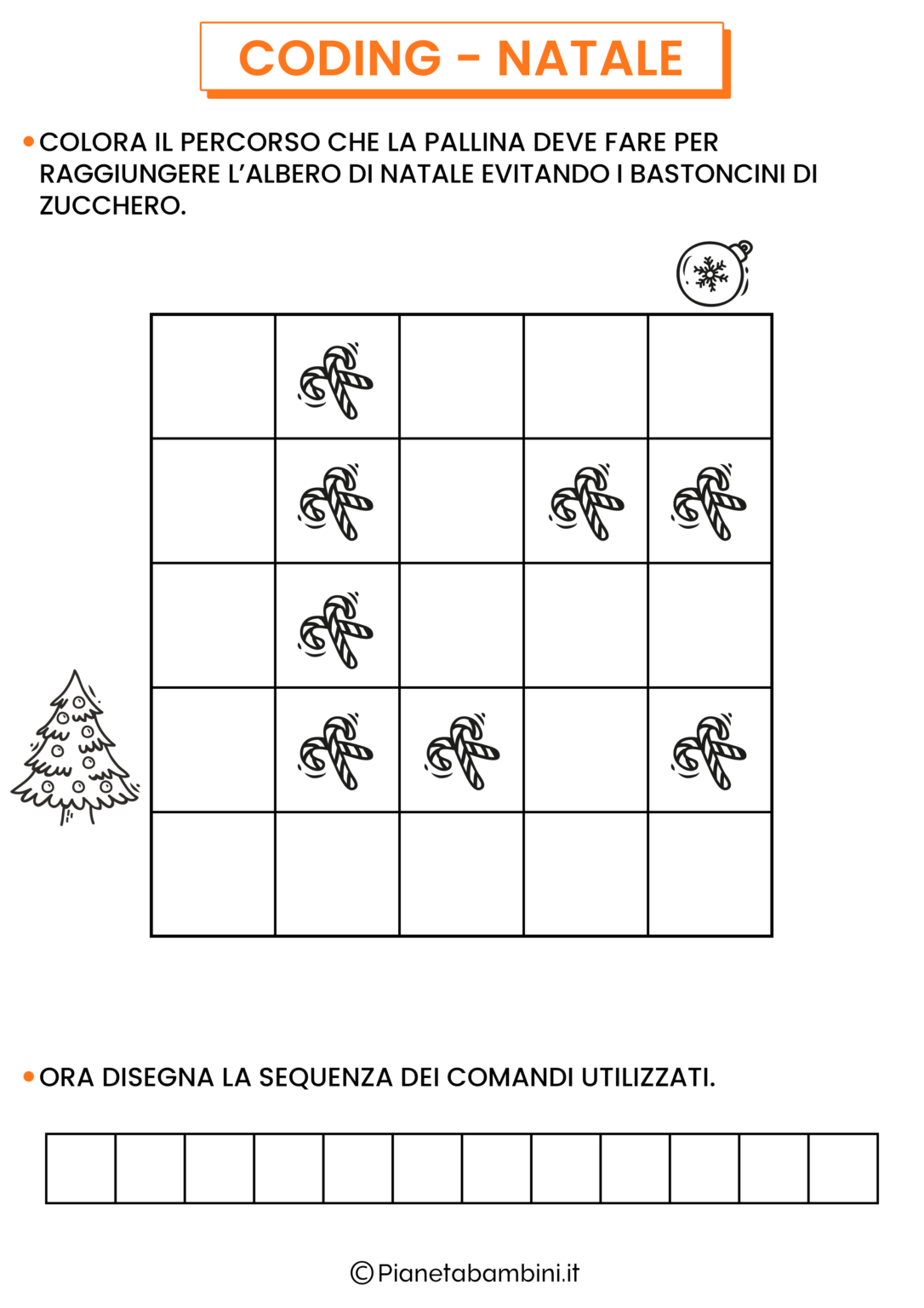 Schede di Coding sul Natale | PianetaBambini.it