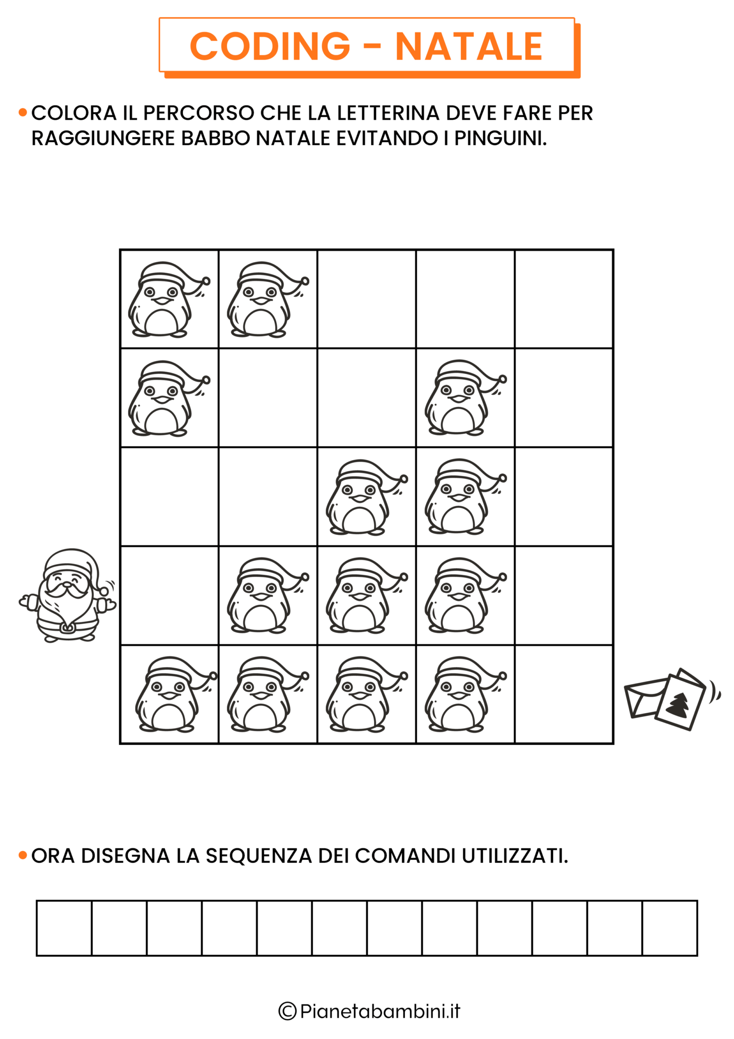 Schede di Coding sul Natale | PianetaBambini.it