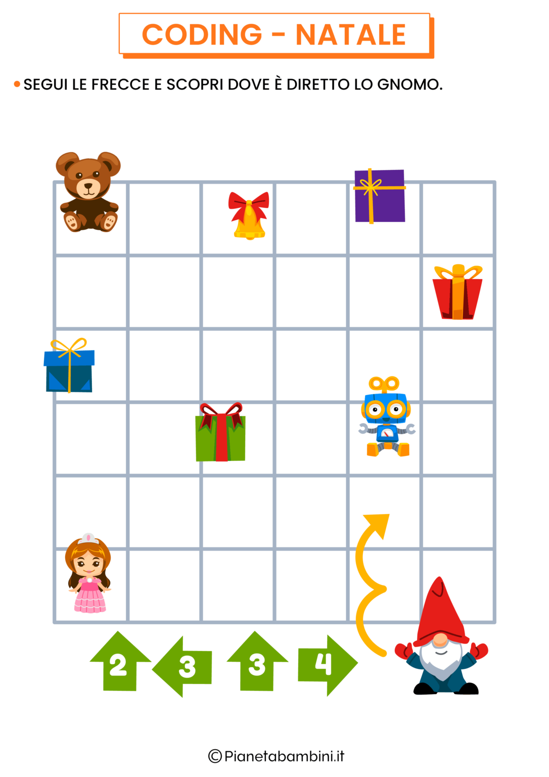 Schede di Coding sul Natale | PianetaBambini.it