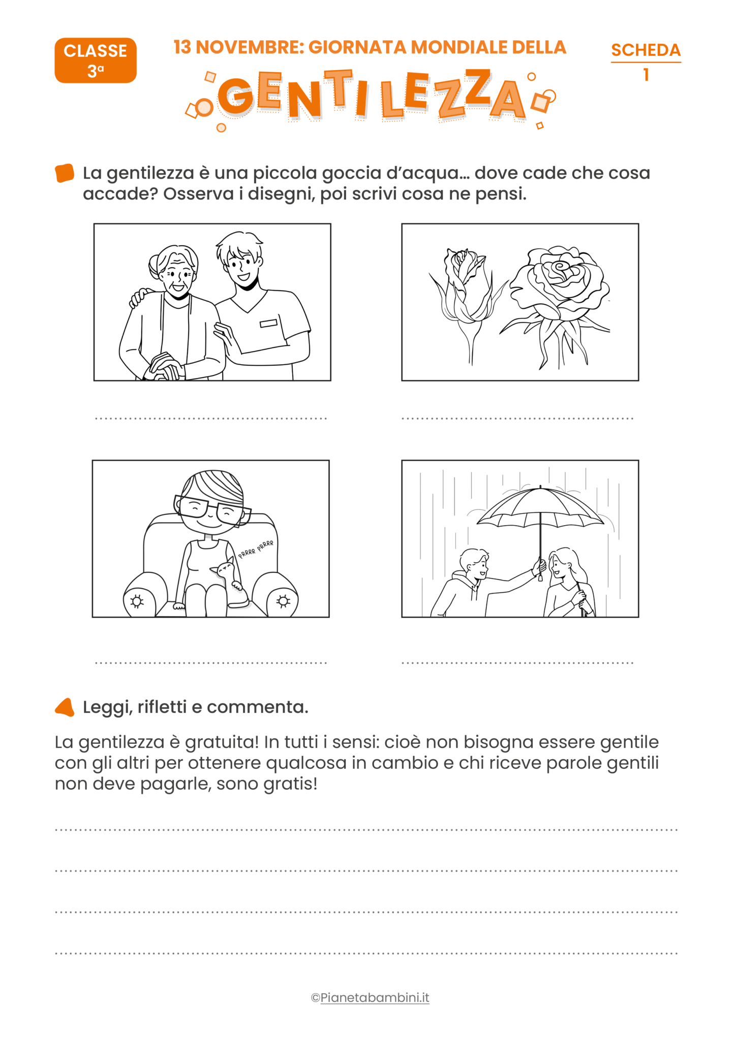 Giornata della Gentilezza: Schede Didattiche per la Scuola Primaria ...