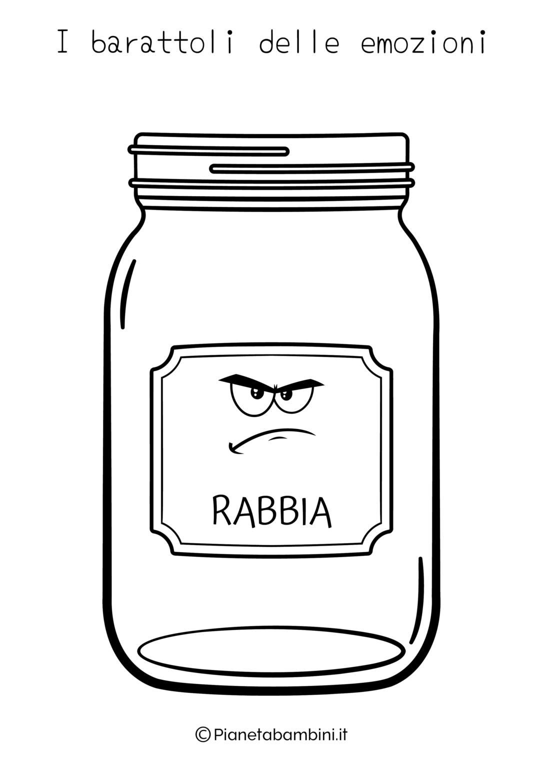 Barattoli delle Emozioni da Colorare | PianetaBambini.it