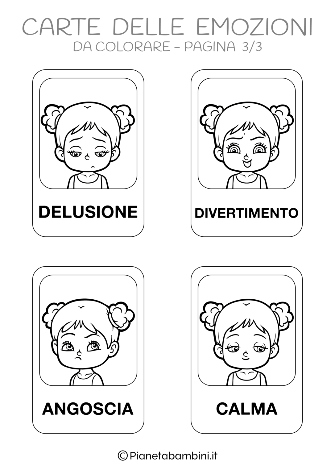 Carte delle Emozioni da Stampare | PianetaBambini.it Carte delle Emozioni da Stampare | PianetaBambini.it