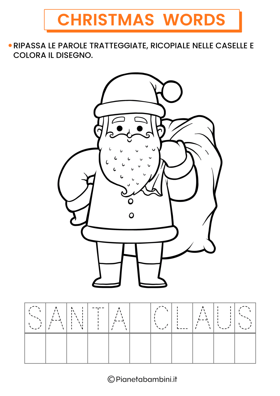 Schede sulle Parole del Natale in Inglese (Christmas Words ...