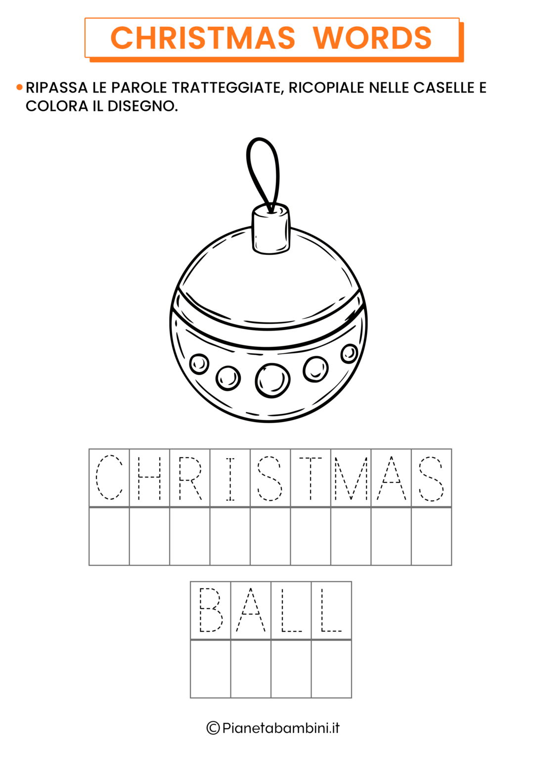 Schede sulle Parole del Natale in Inglese (Christmas Words ...