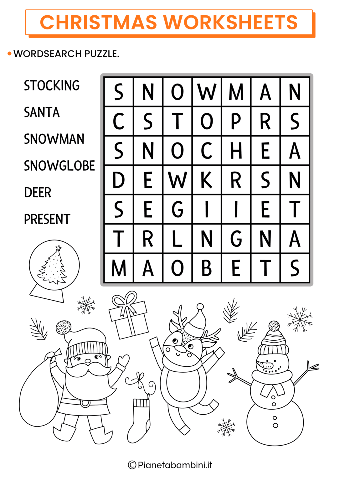 Schede Didattiche di Inglese sul Natale | PianetaBambini.it