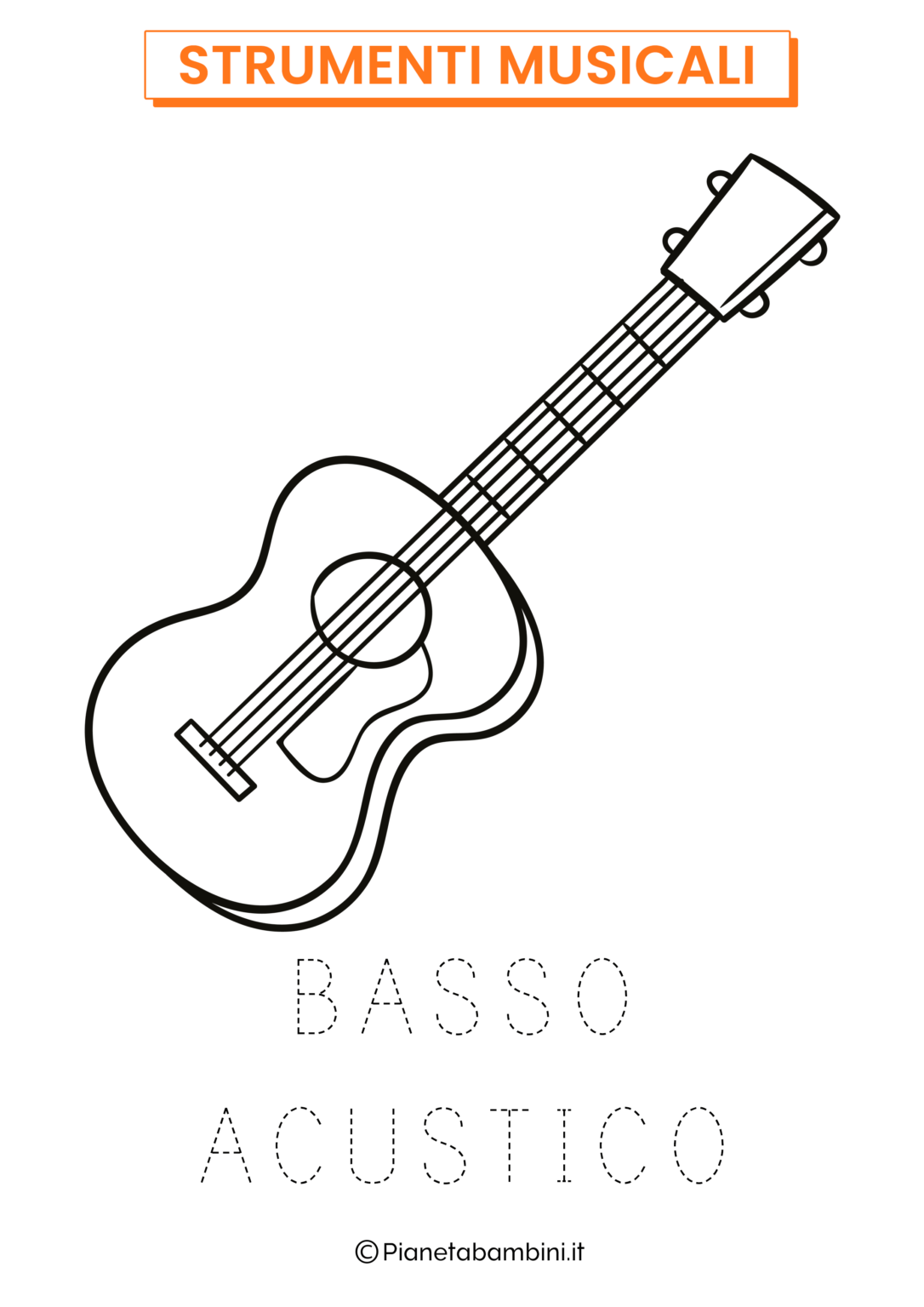 40 Strumenti Musicali da Colorare | PianetaBambini.it