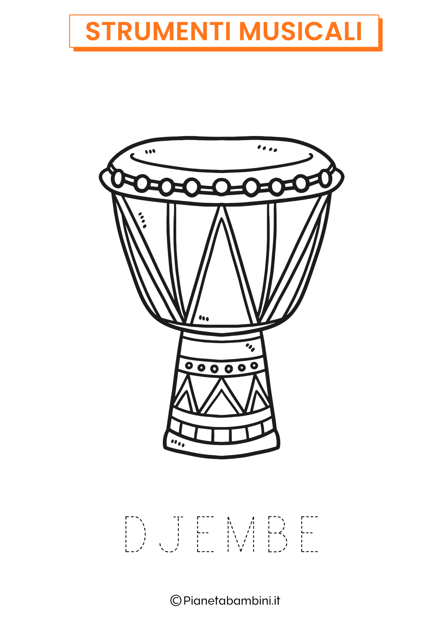 40 Strumenti Musicali da Colorare | PianetaBambini.it