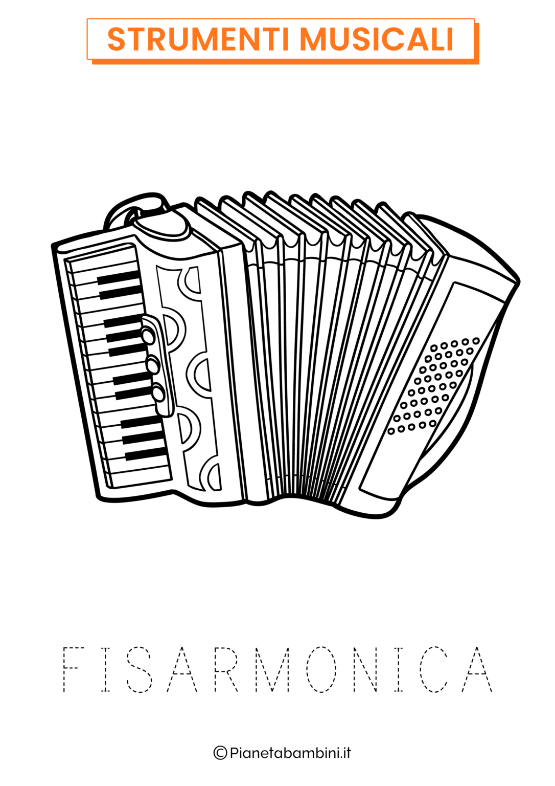 40 Strumenti Musicali da Colorare | PianetaBambini.it