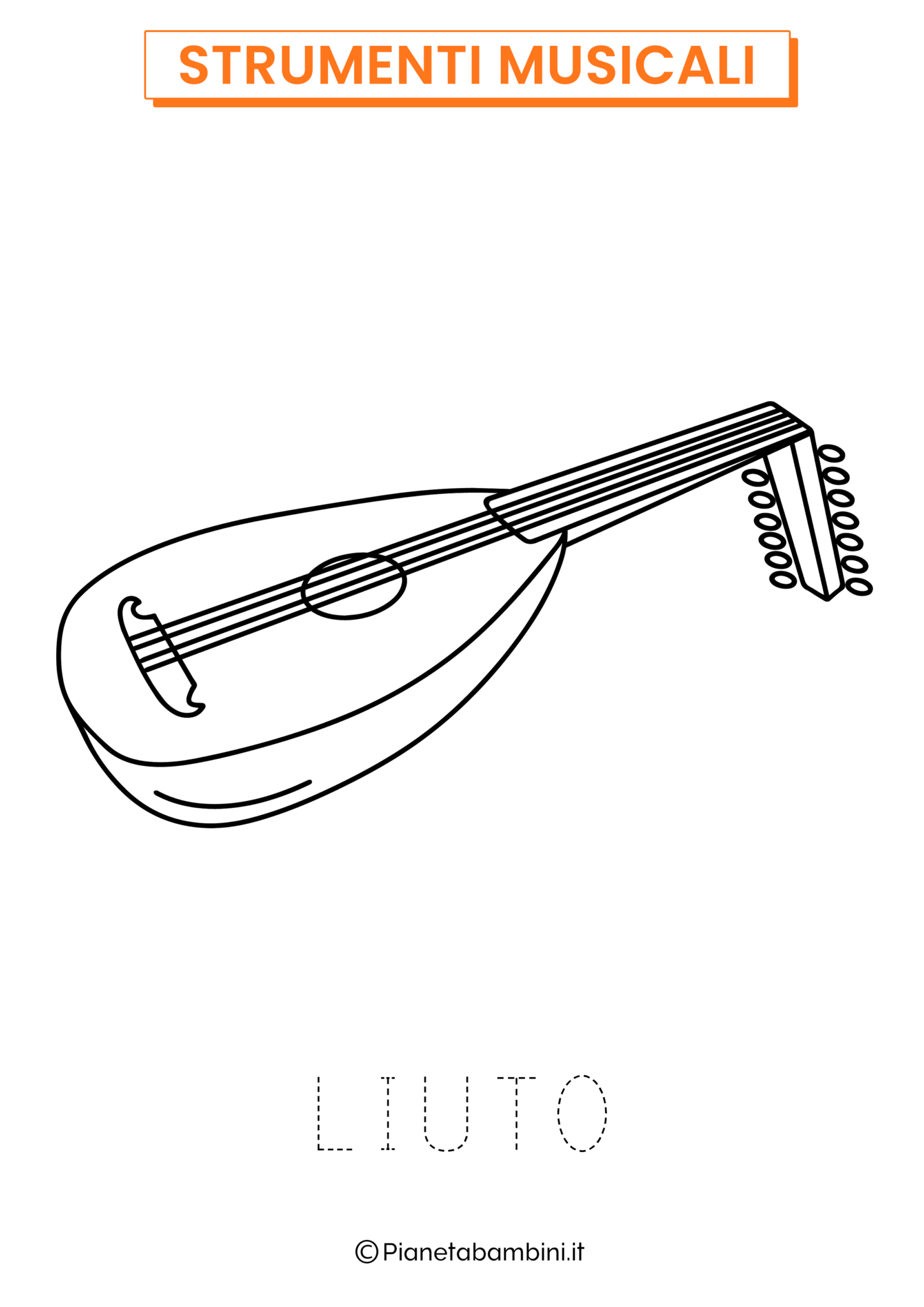 40 Strumenti Musicali da Colorare | PianetaBambini.it