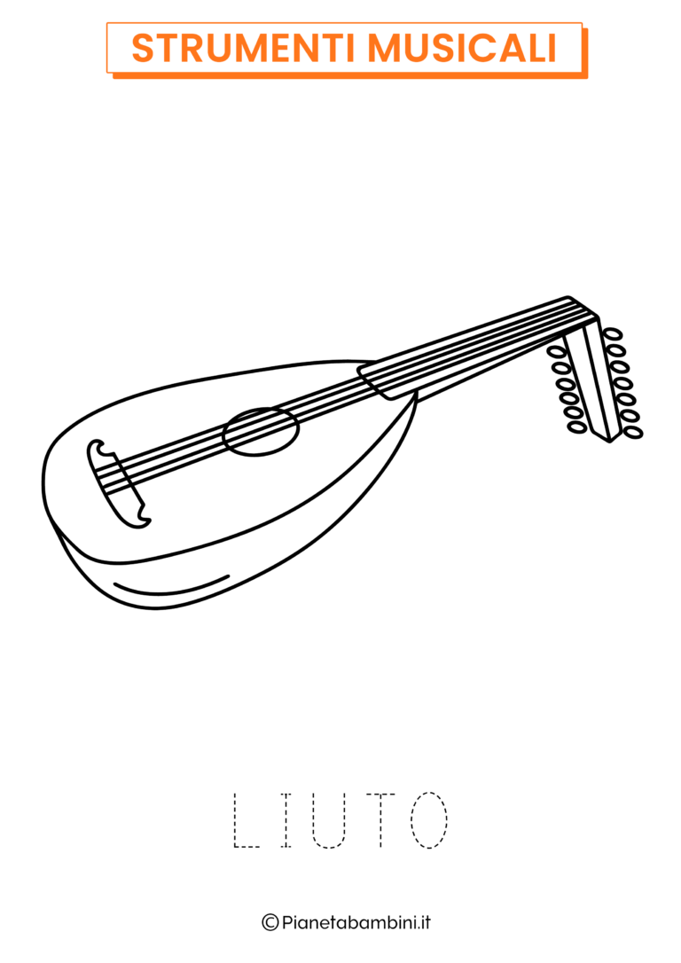 40 Strumenti Musicali da Colorare | PianetaBambini.it