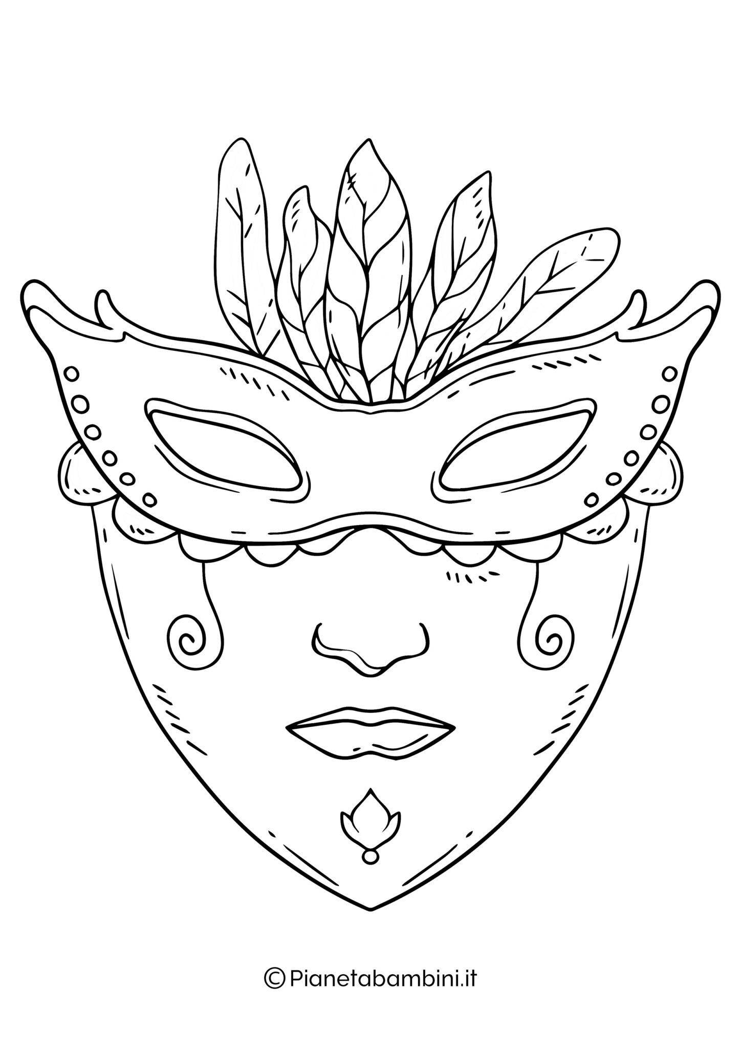 Maschere Veneziane: 22 Disegni da Colorare | PianetaBambini.it