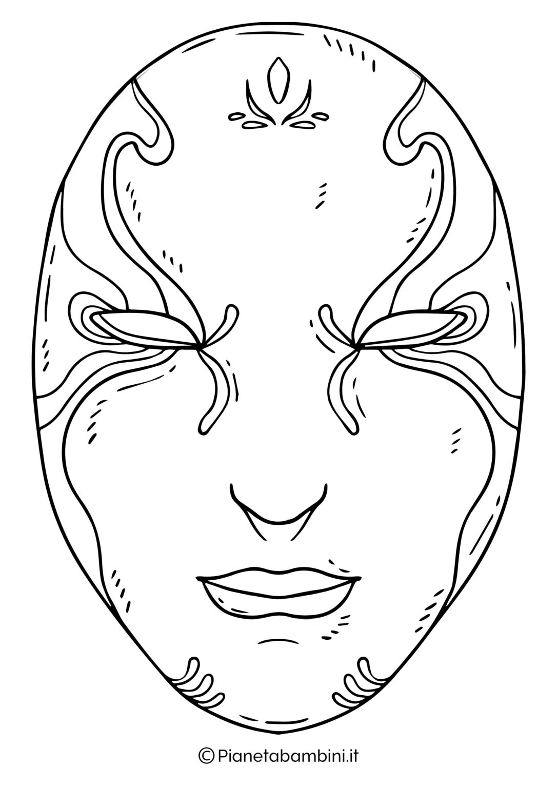Maschere Veneziane: 22 Disegni da Colorare | PianetaBambini.it