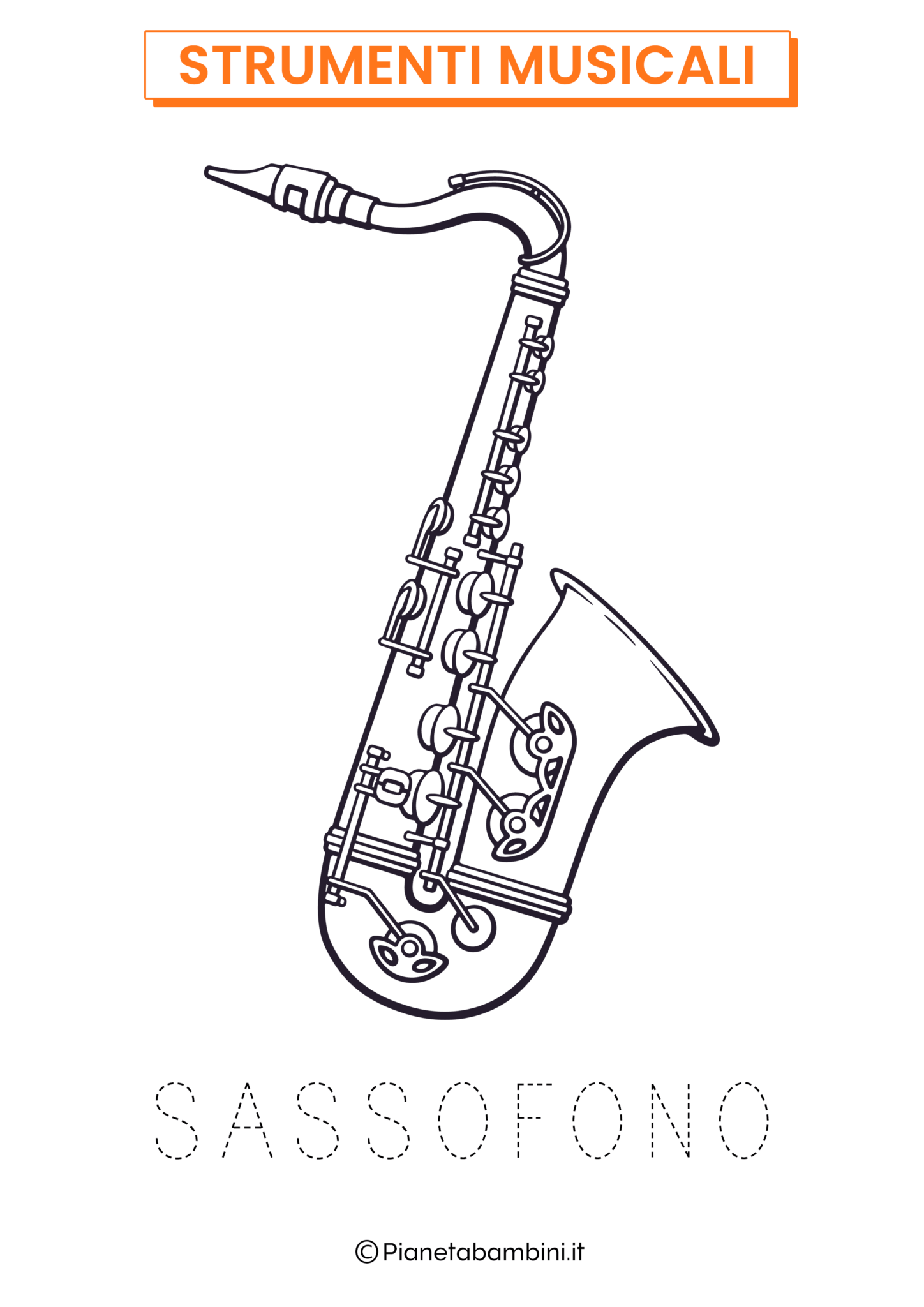 40 Strumenti Musicali da Colorare | PianetaBambini.it