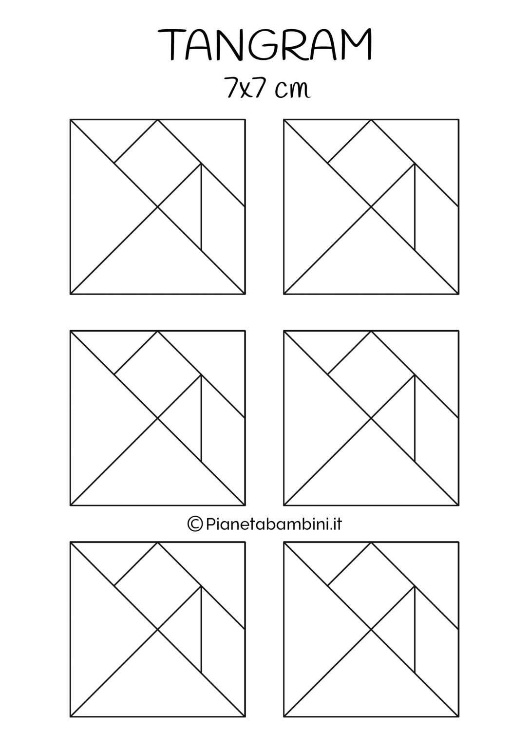 Tangram da Stampare in PDF | PianetaBambini.it