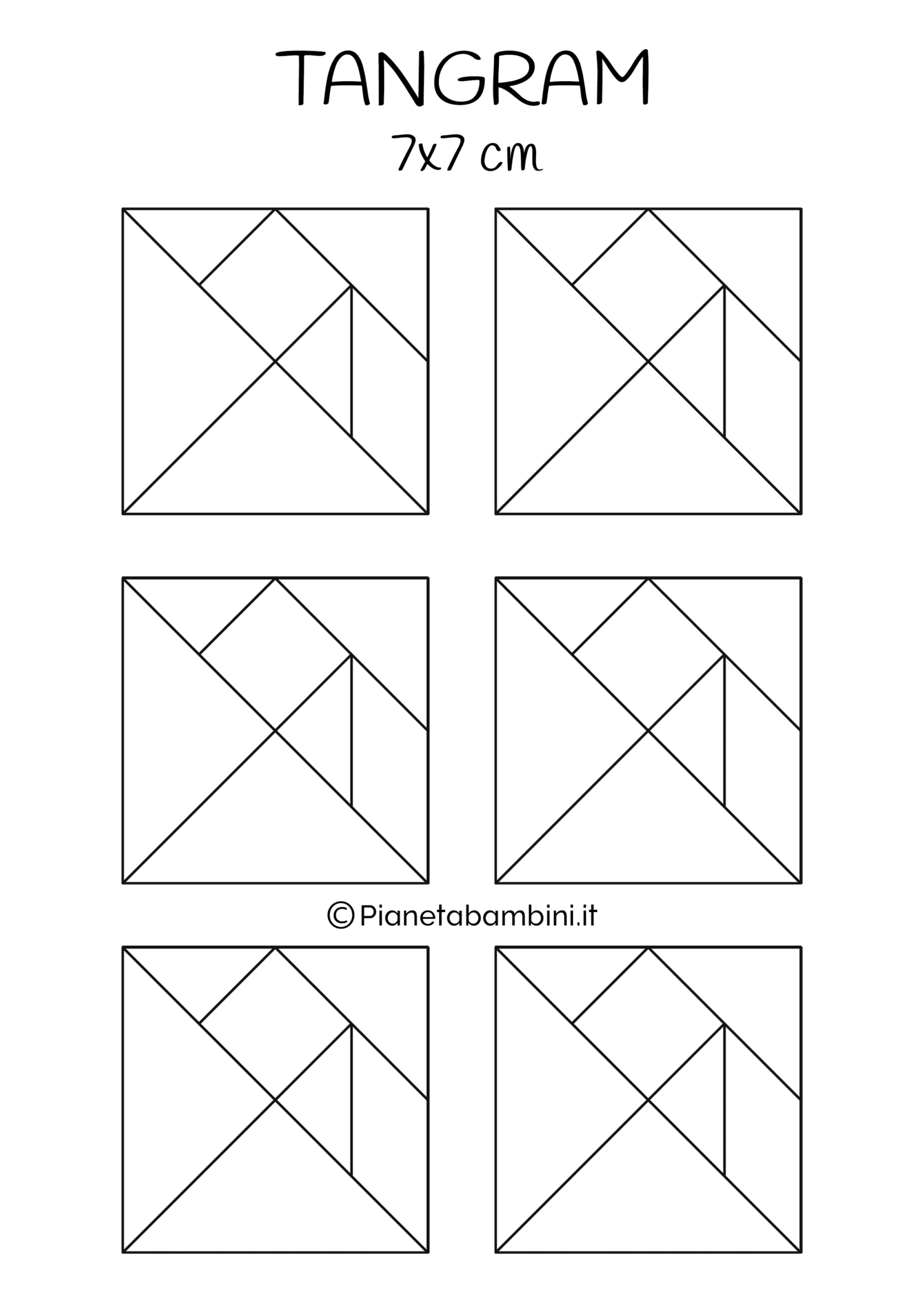 Tangram da Stampare in PDF | PianetaBambini.it