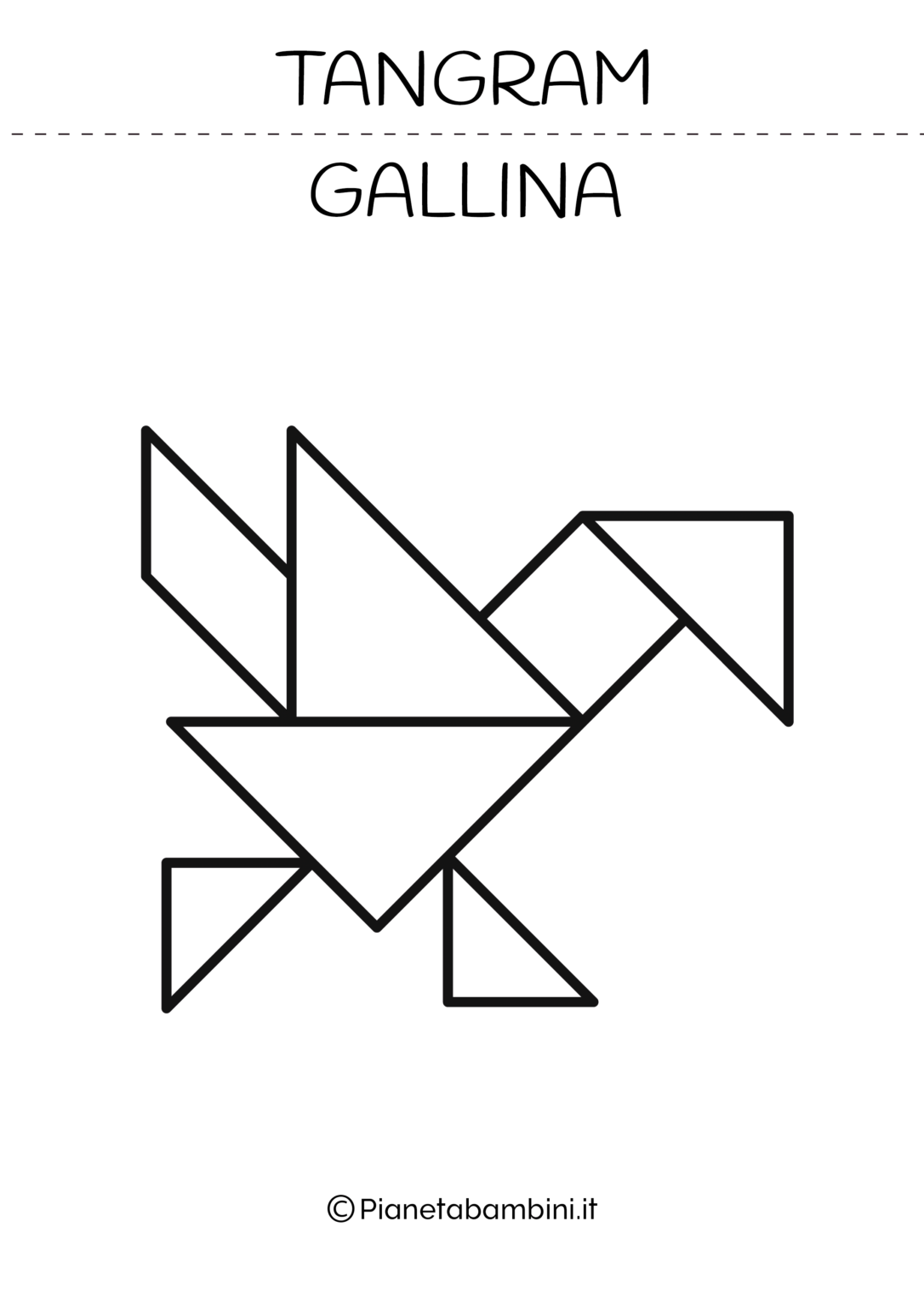 Tangram: 40 Figure di Animali da Stampare | PianetaBambini.it