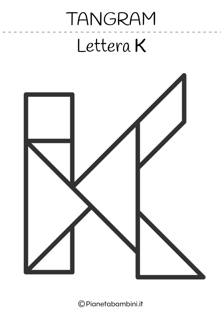Tangram: le Lettere dell'Alfabeto da Stampare | PianetaBambini.it