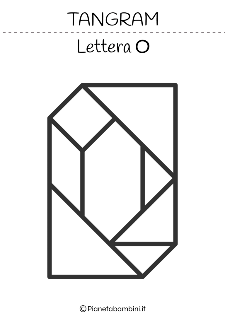 Tangram: le Lettere dell'Alfabeto da Stampare | PianetaBambini.it