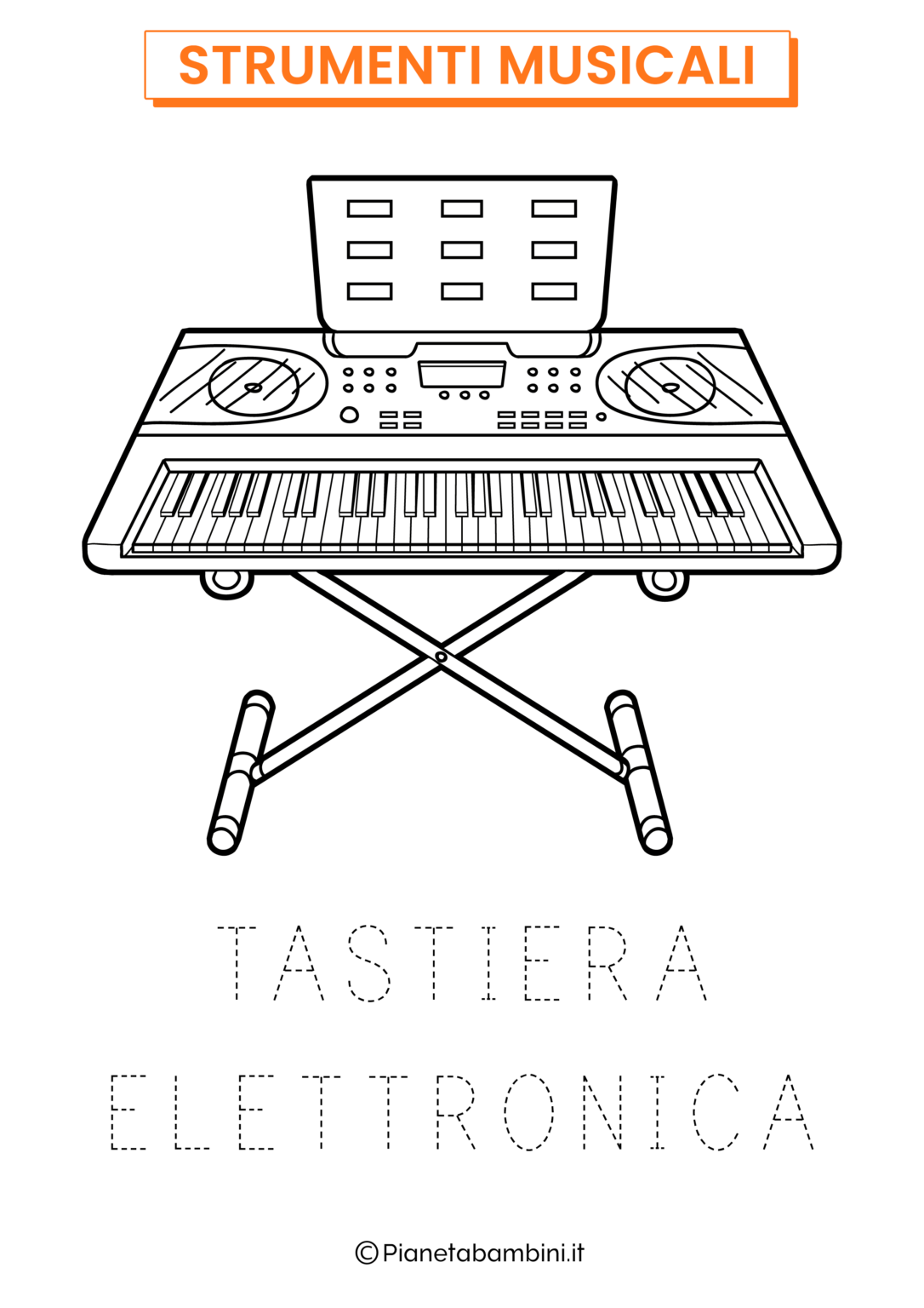 40 Strumenti Musicali da Colorare | PianetaBambini.it